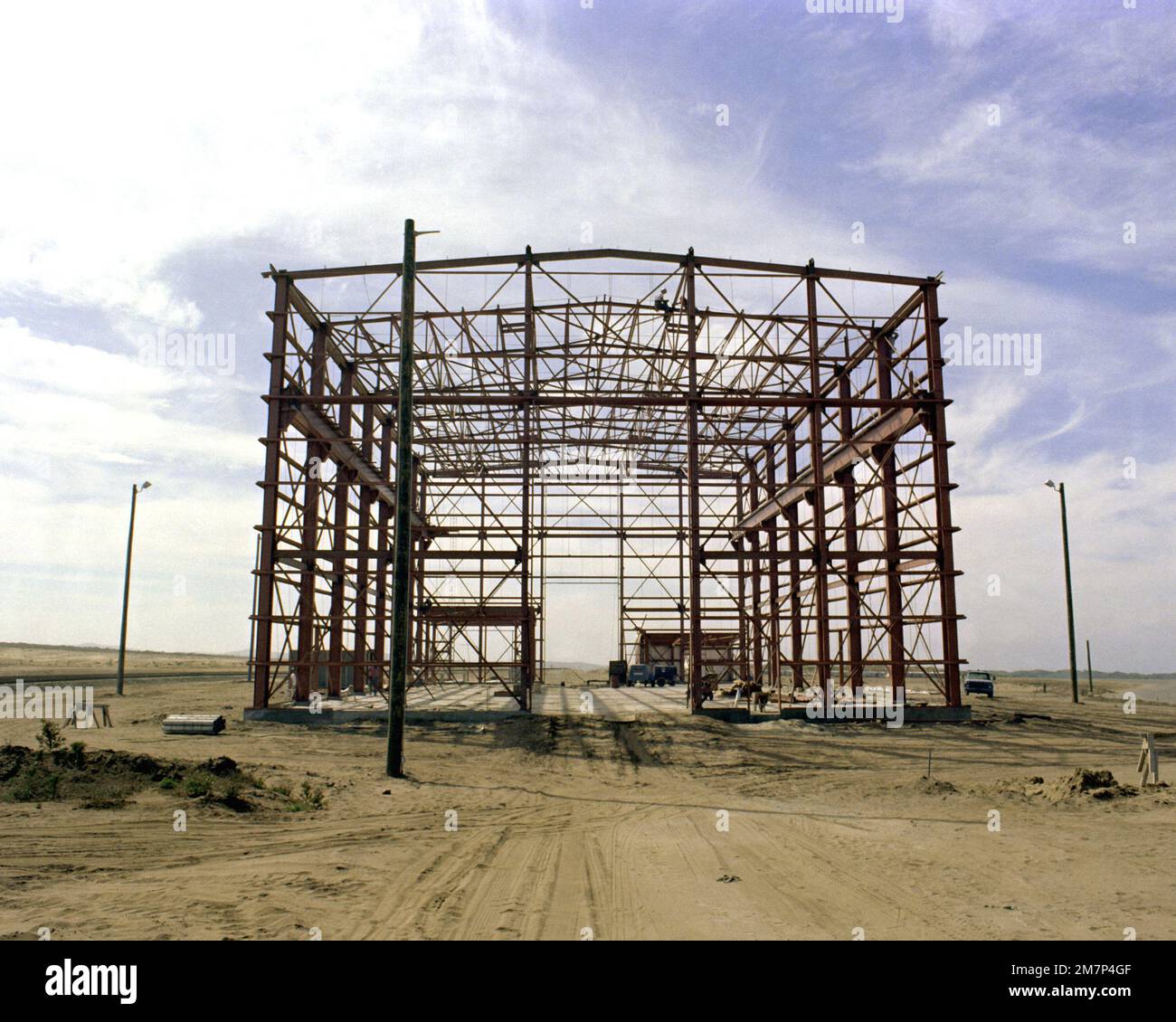 A west side view of the partially constructed receipt and storage ...