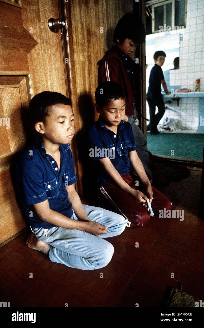 Boys at St. Vincents Home for Amerasian Children (those children of ...