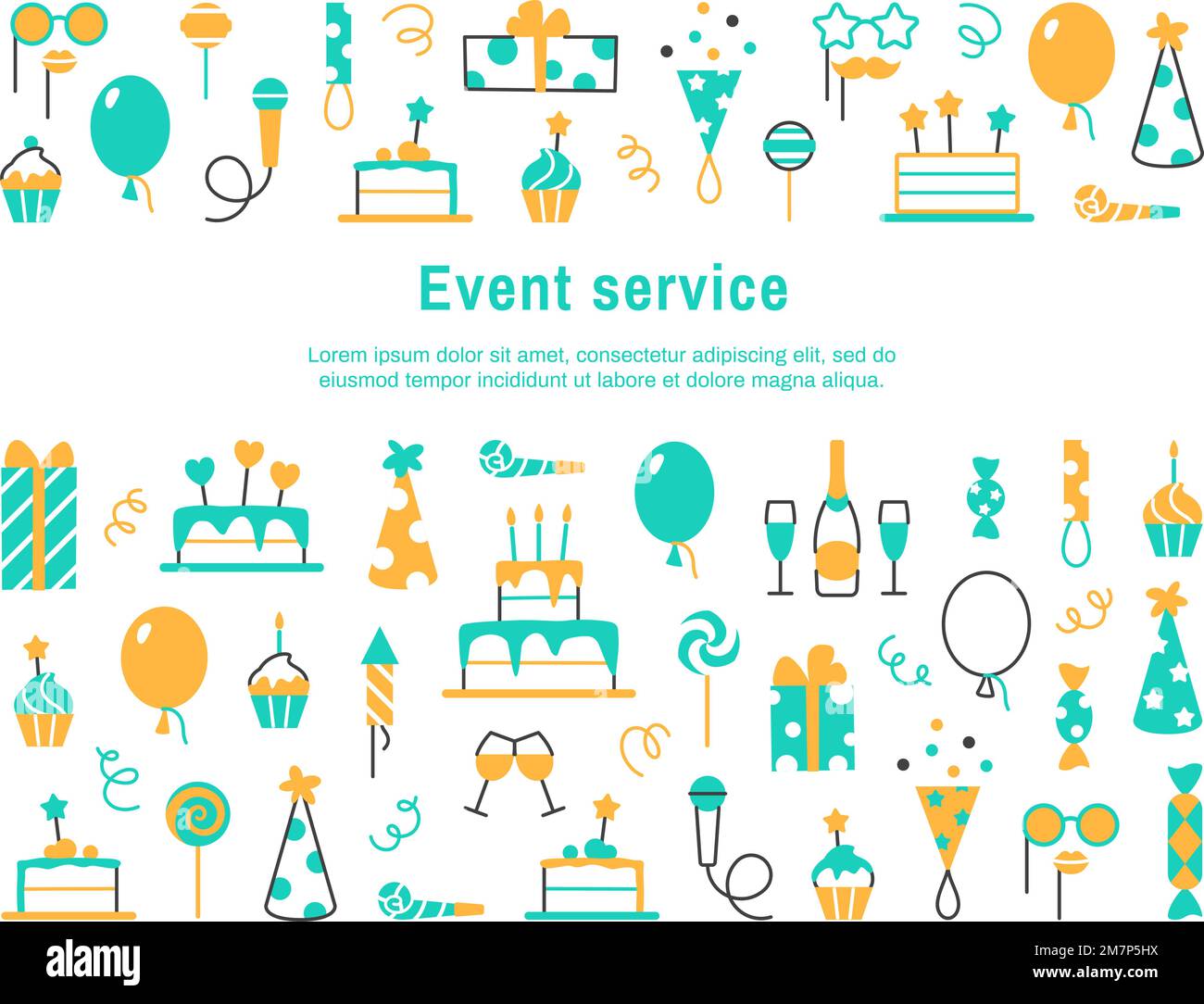 Event service horizontal background Stock Vector Image & Art - Alamy