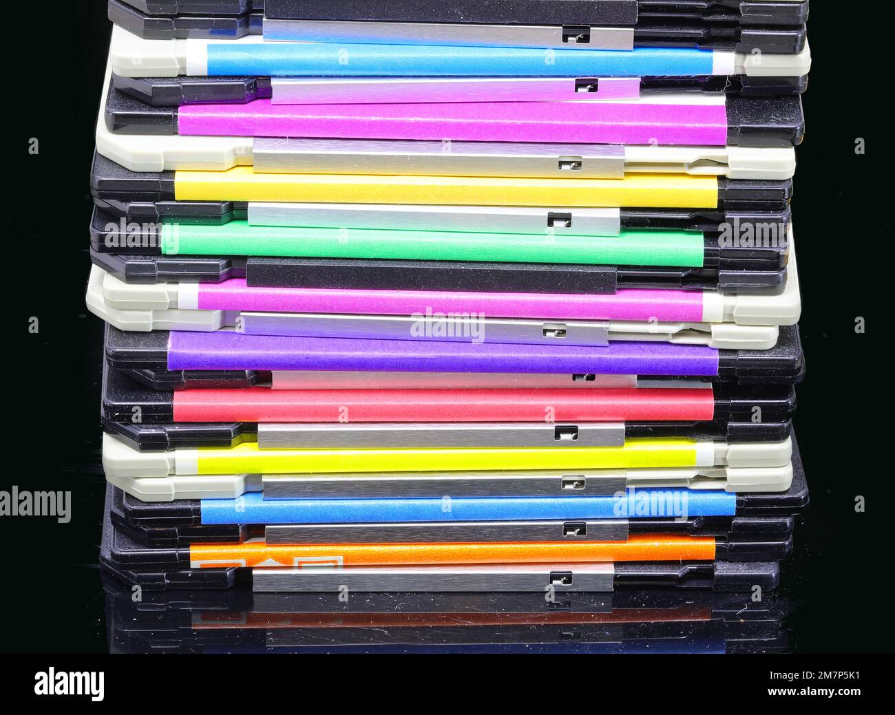 Old floppy disks used to save computer data in the 90s Stock Photo - Alamy