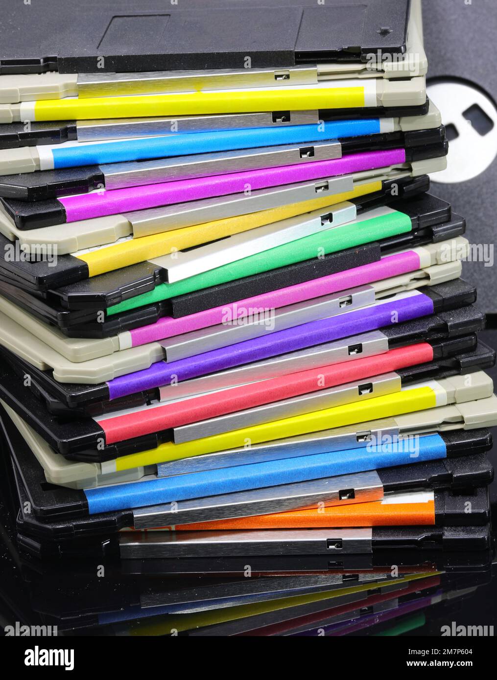 Old floppy disks used to save computer data in the 90s Stock Photo - Alamy