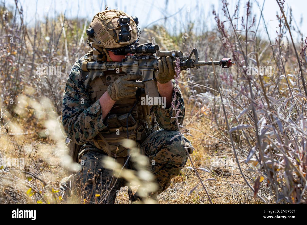 U.S. Marine Corps Sgt. Jake Augustine, a squad leader, with Golf ...