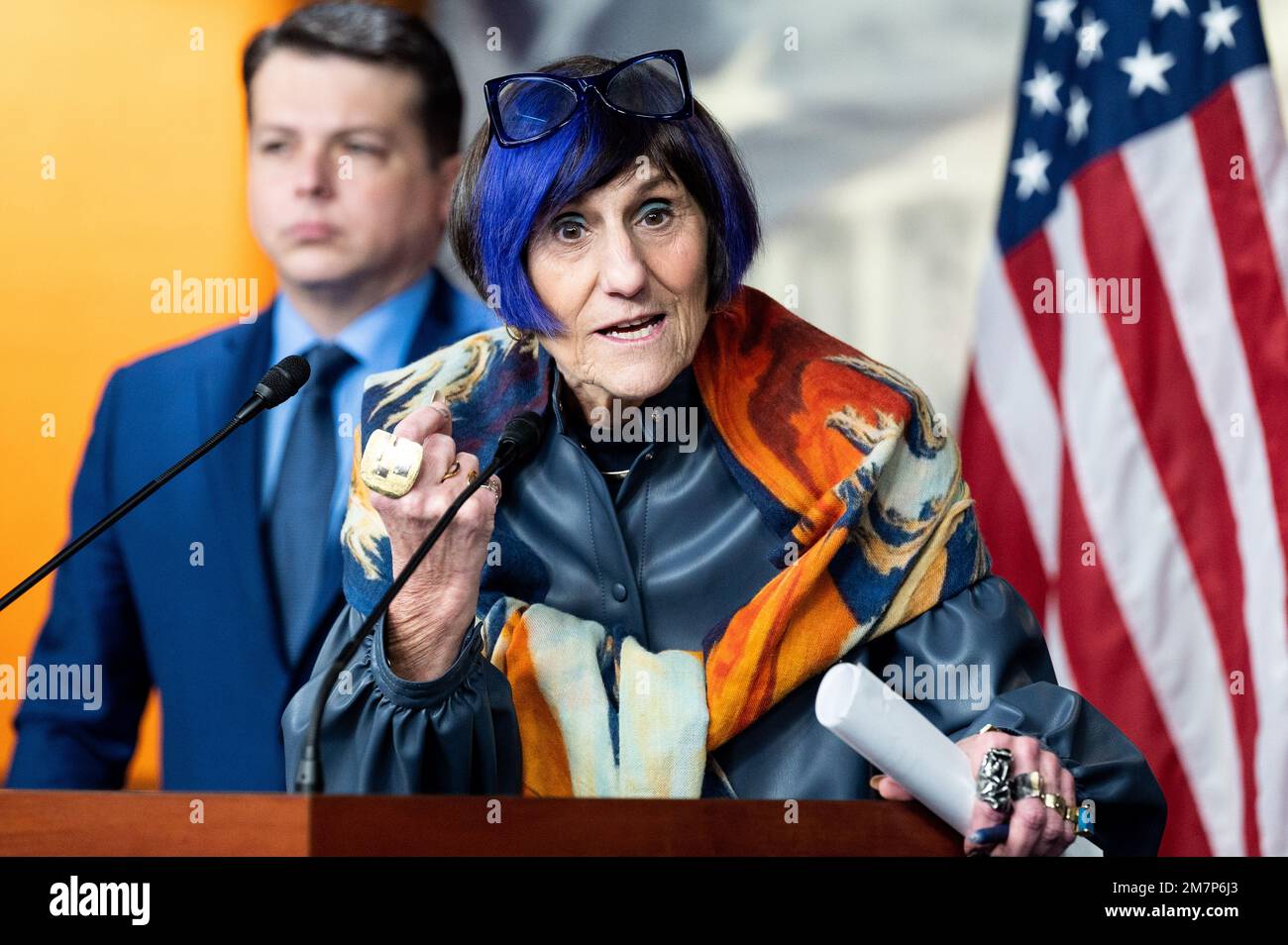 U.S. Representative Rosa DeLauro (D-CT) speaking at the U.S. Capitol at ...