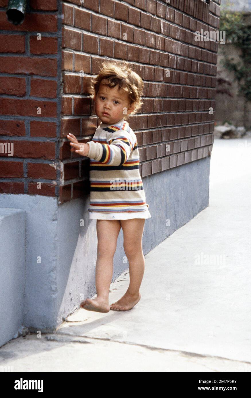 A young child at the St. Vincent's Home for Amerasian Children (those ...
