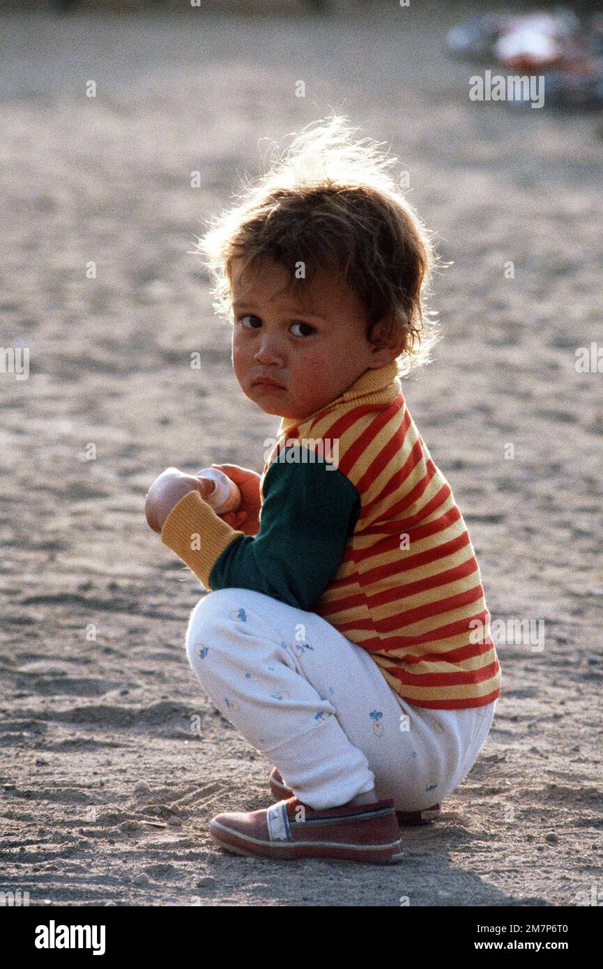 A young child at the St. Vincent's Home for Amerasian Children (those ...