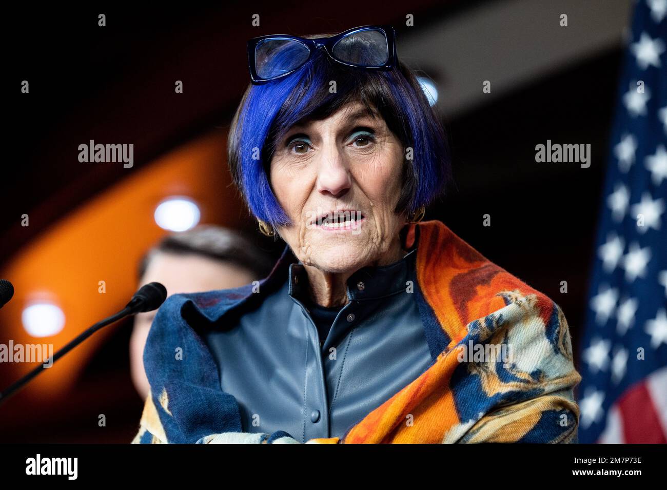 U.S. Representative Rosa DeLauro (D-CT) speaking at the U.S. Capitol at ...