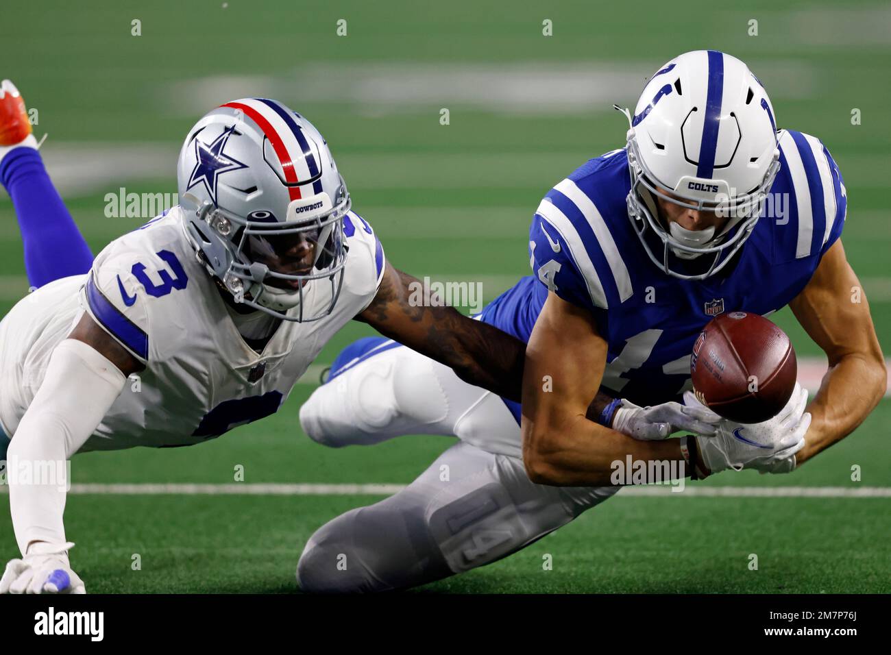 Dallas Cowboys cornerback Anthony Brown (3) forces a [ass away from ...