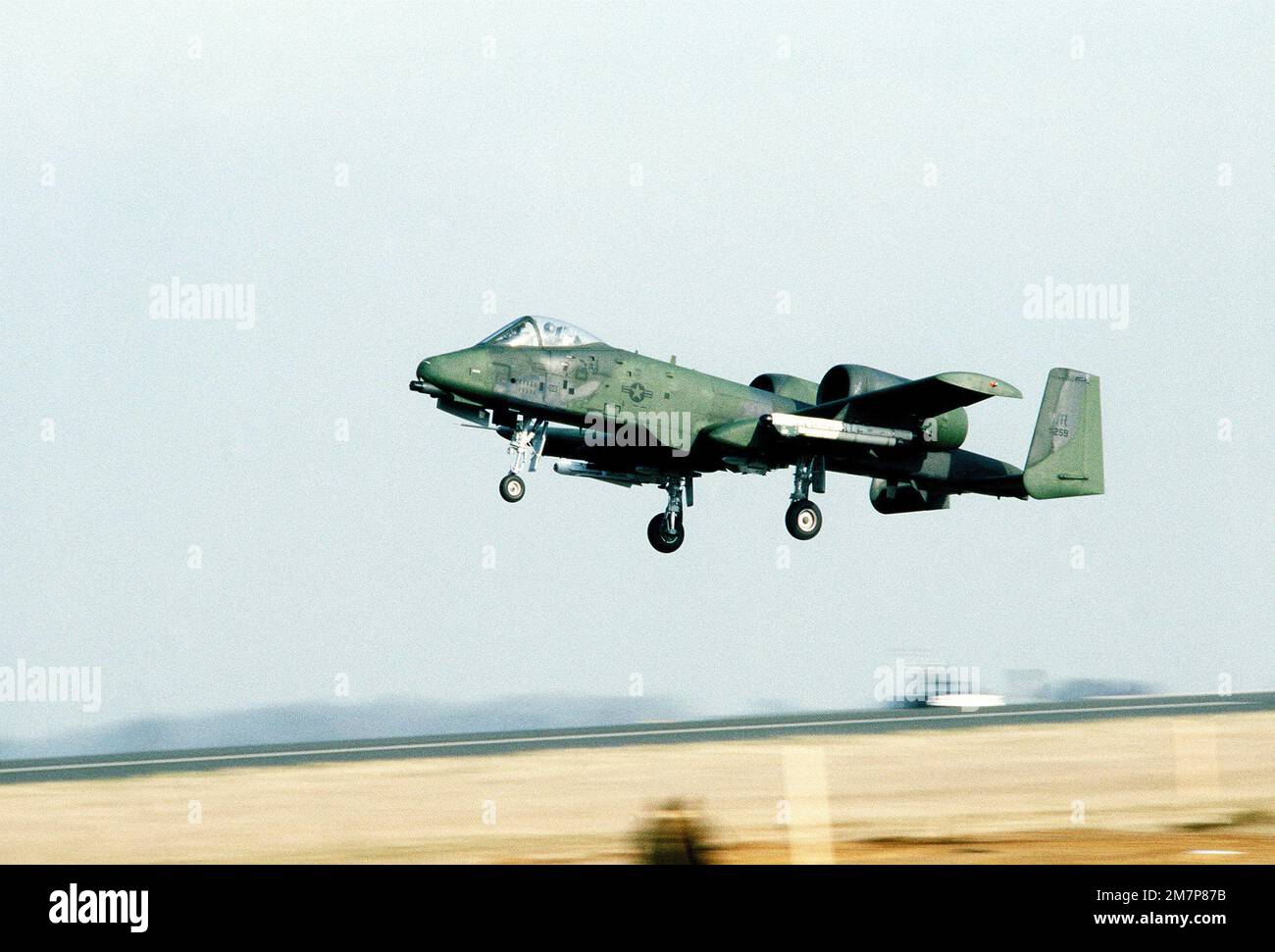 An A-10 Thunderbolt II aircraft lands at the base. Base: Raf Bentwaters ...