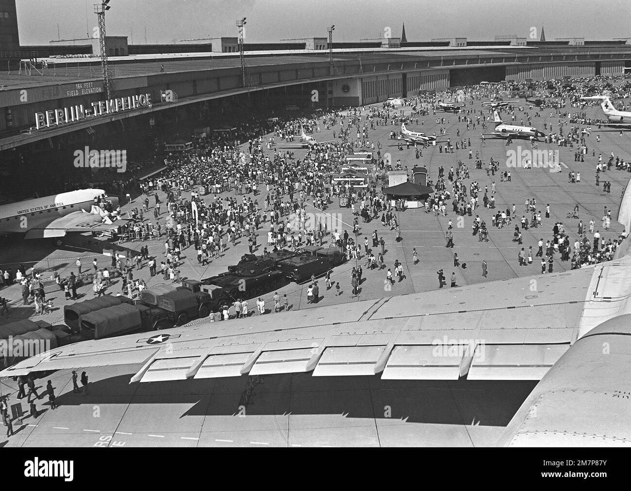 Berliners at Tempelhof Central Airport during Open House '80. Base ...
