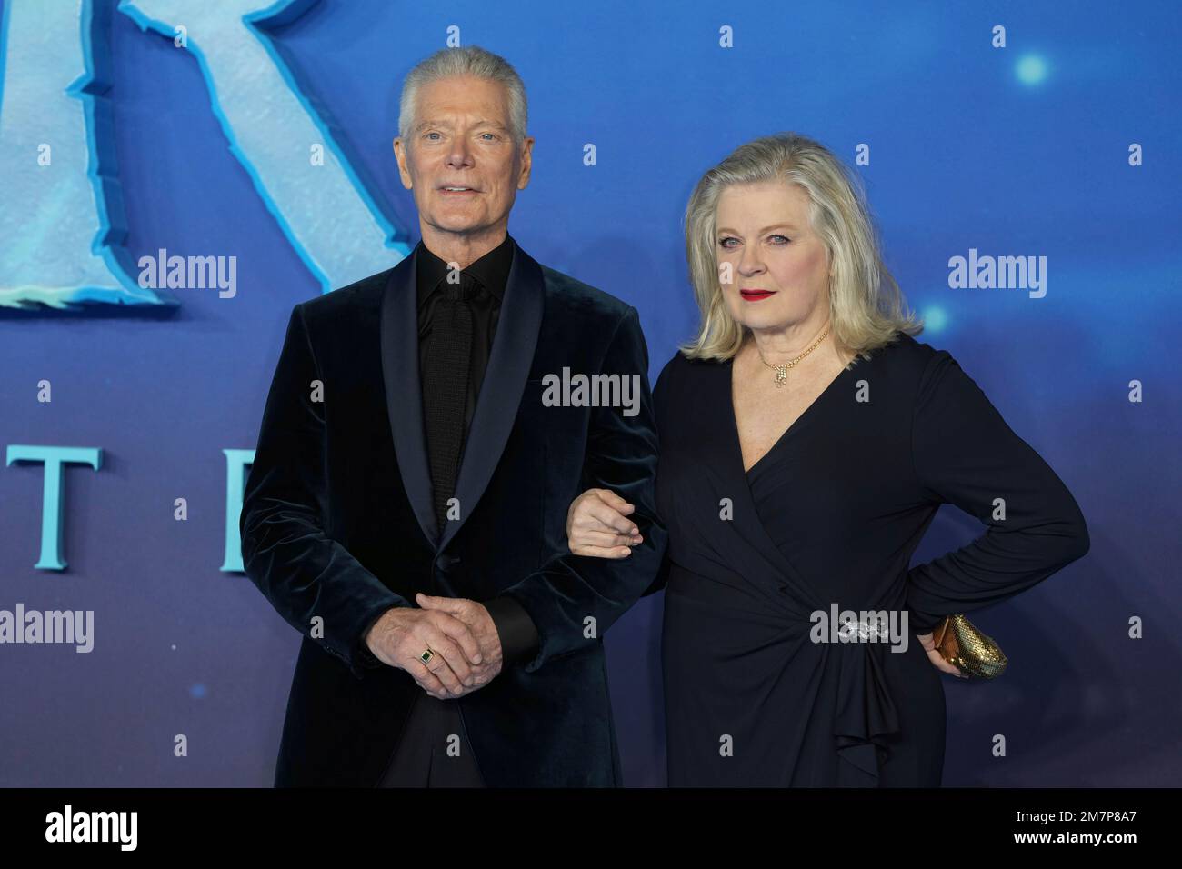 Stephen Lang, left, and Kristina Watson pose for photographers upon ...