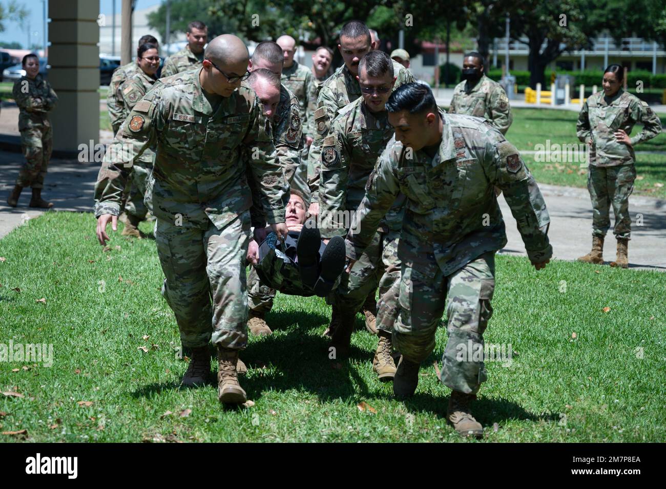 Do not cross tape stretcher hi-res stock photography and images - Alamy