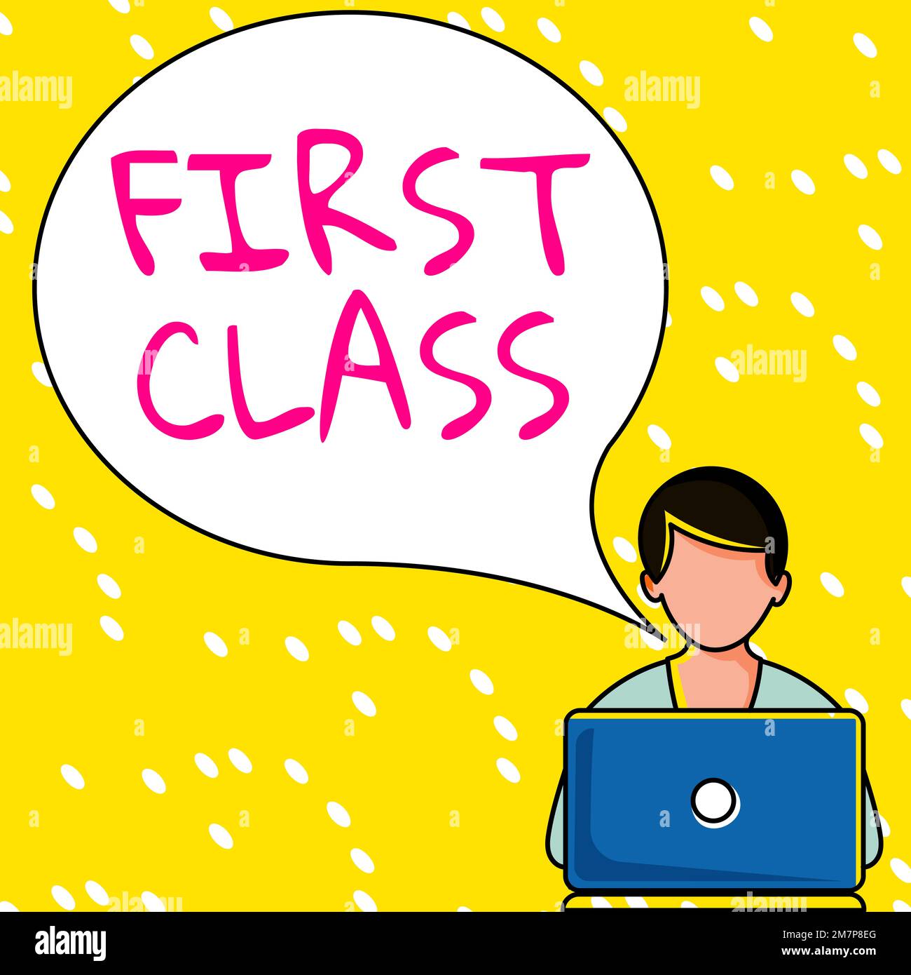 Conceptual caption First Class. Internet Concept the most expensive and ...