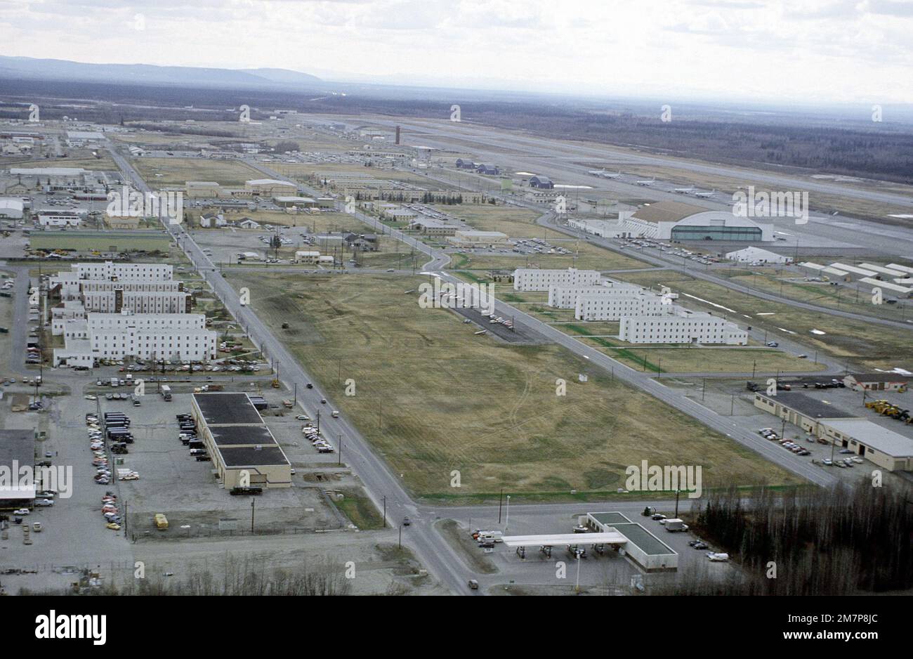 An aerial view of base facilities. Base: Eielson Air Force Base State ...