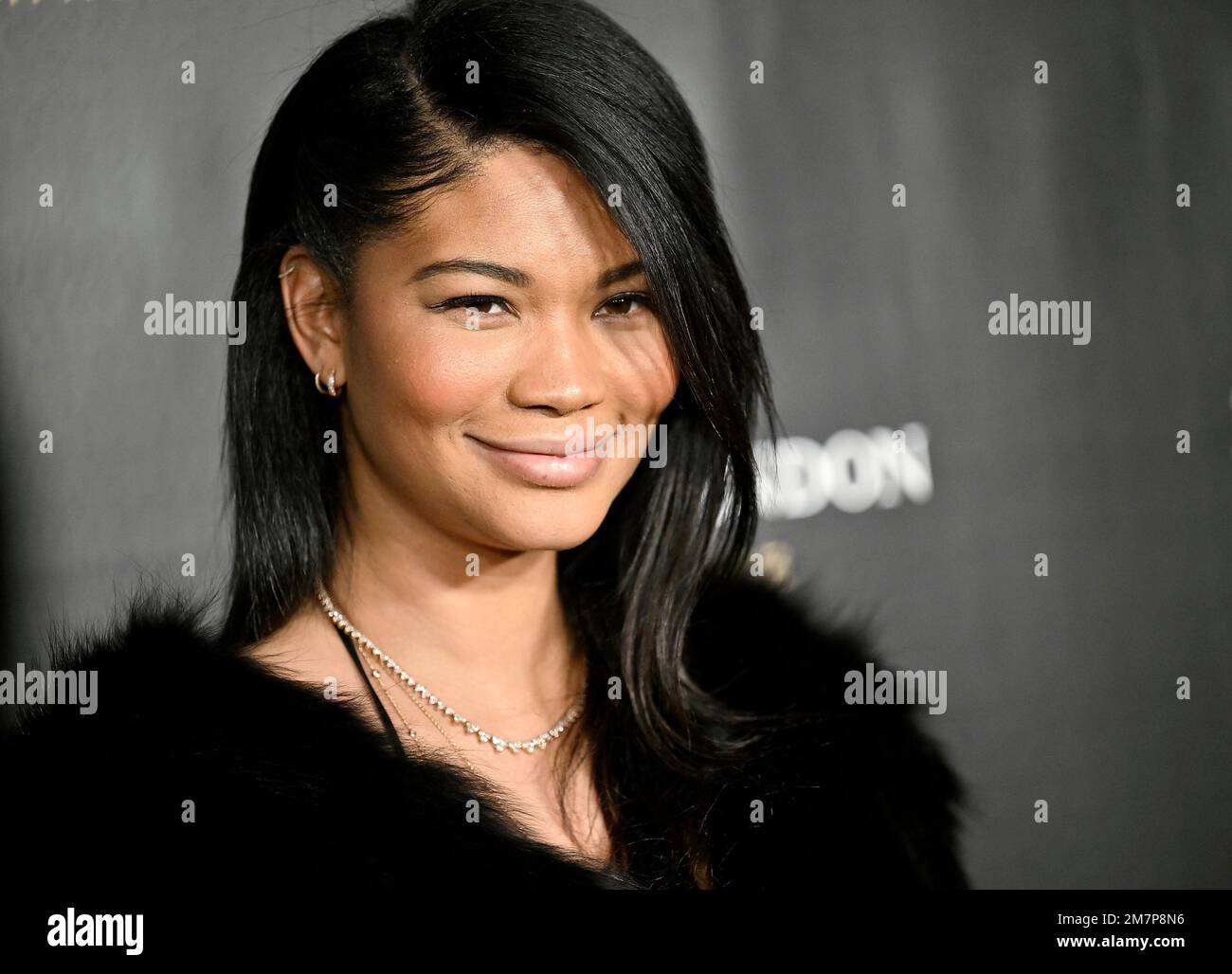 Chanel Iman attends the Moet & Chandon holiday season celebration at ...