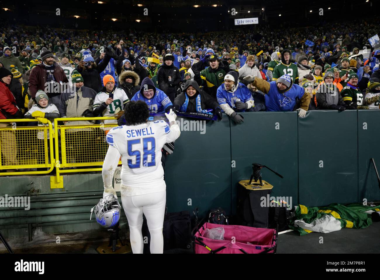 Detroit Lions offensive tackle Penei Sewell (58) during an NFL football ...