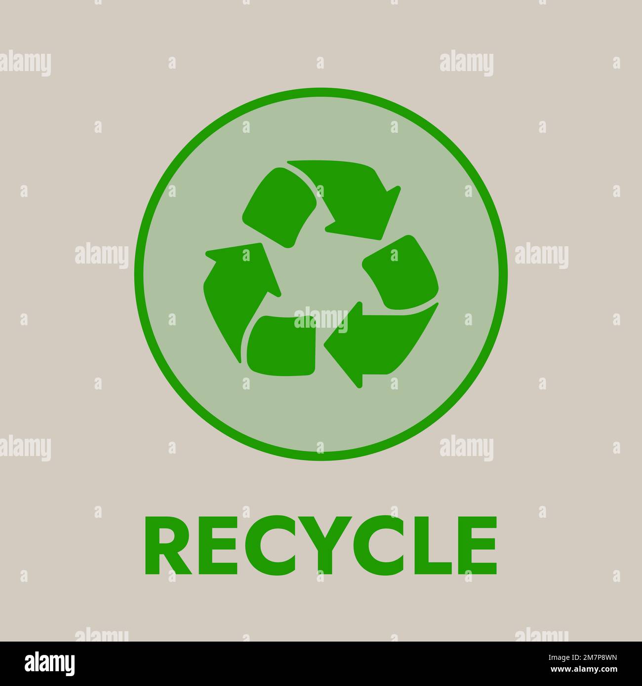 Recycle icon symbol with text. Vector illustration Stock Vector Image ...