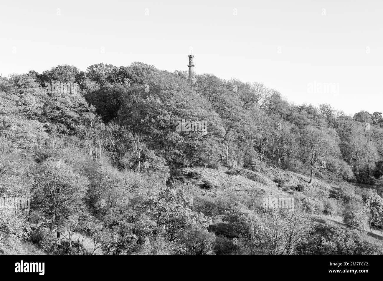 Landscape photo of the Admiral Hood Monument on the Polden Way footpath ...