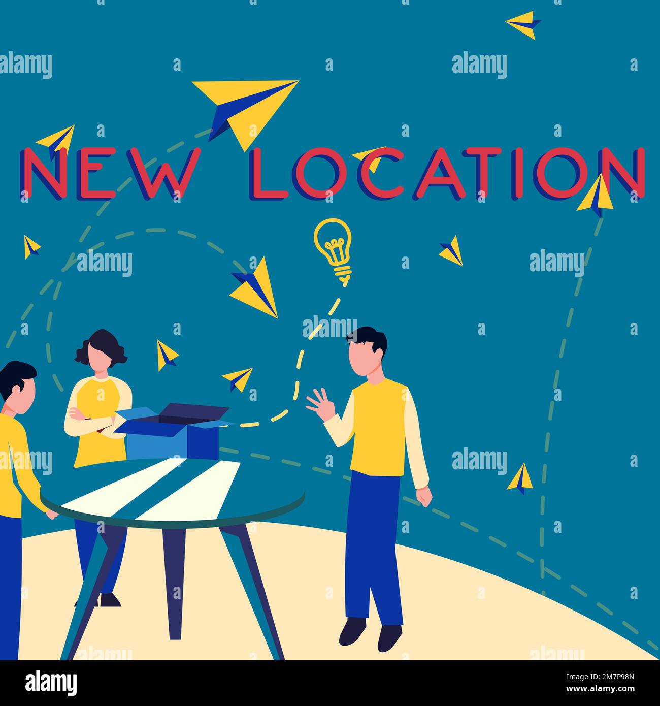 Conceptual caption New Location, Business concept Get located on a new ...