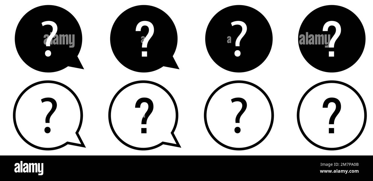 Help icon or question mark set. Vector illustration Stock Vector Image ...