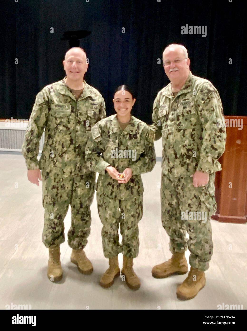 Navy Surgeon General Rear Adm. Bruce Gillingham, and Force Master Chief ...