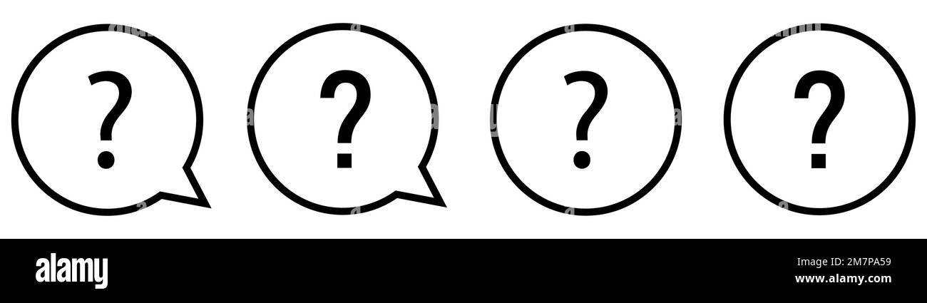 Question icon set. Vector illustration isolated on white background ...