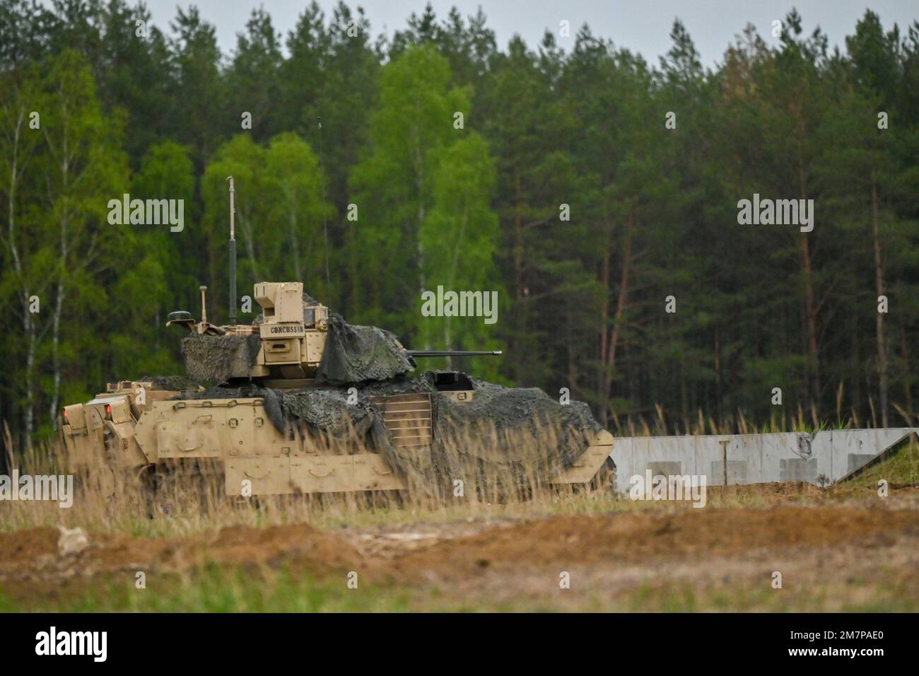 A U.S. Army M2A3 Bradley Infantry Fighting Vehicle assigned to the 1st ...