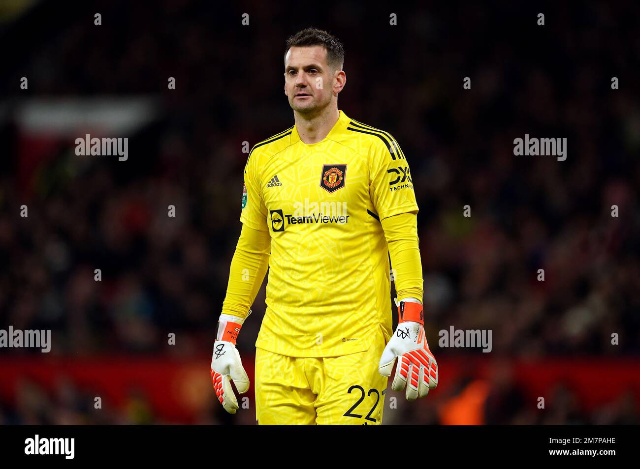 Manchester United goalkeeper Tom Heaton during the Carabao Cup Quarter ...