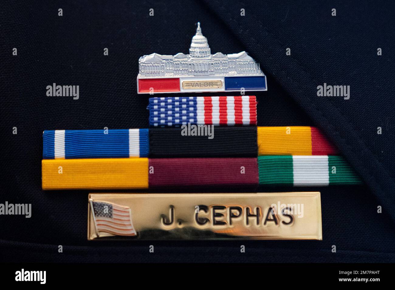 Washington Metropolitan Police officer J. Cephas wears a commendation ...