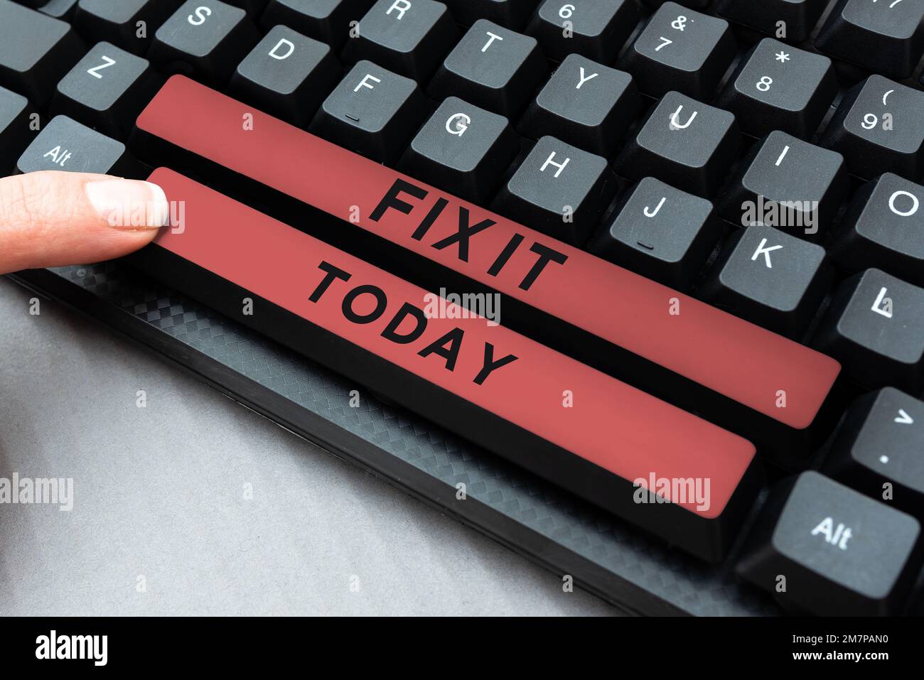 Text caption presenting Fix It. Business approach Fasten something ...