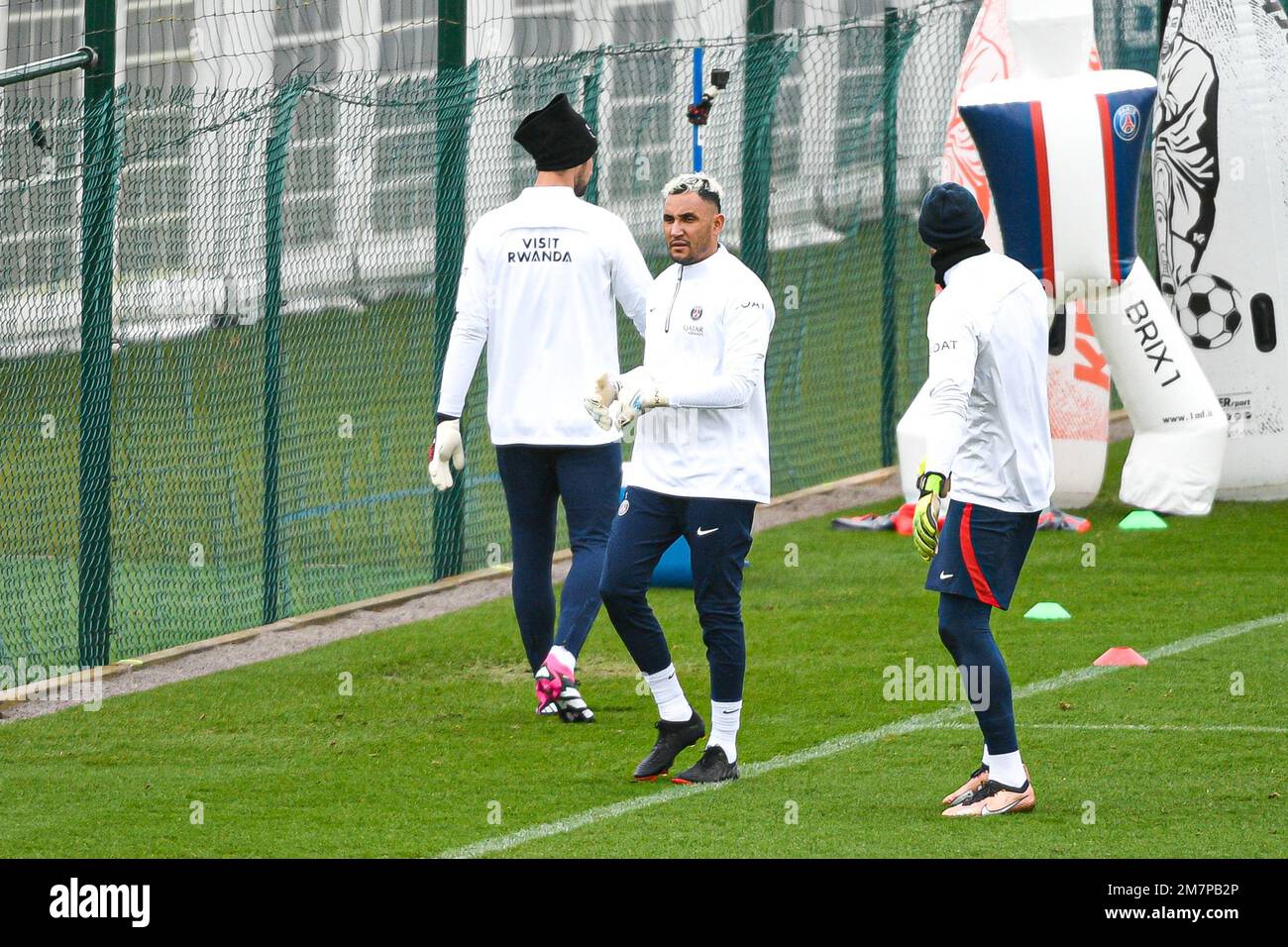 Keylor Navas goalkeeper during a training session at the Camp des Loges ...