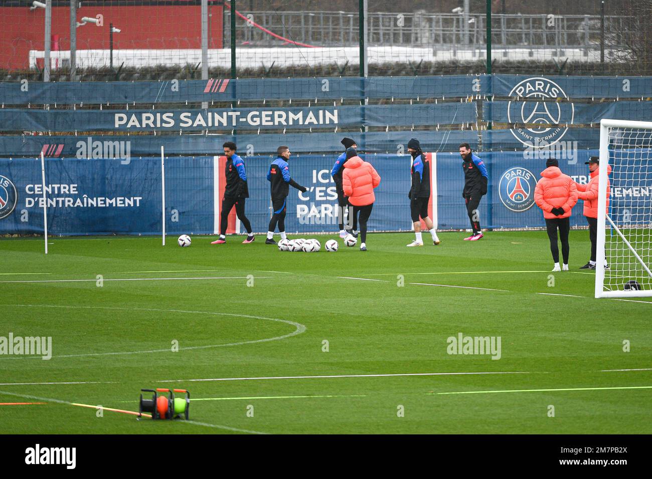 Marco Verratti Neymar JR, Marquinhos Lionel Messi, during a training ...