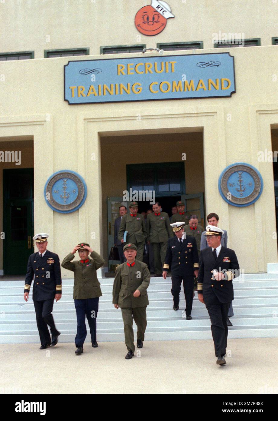 Members of the delegation from China depart the Recruit Training ...