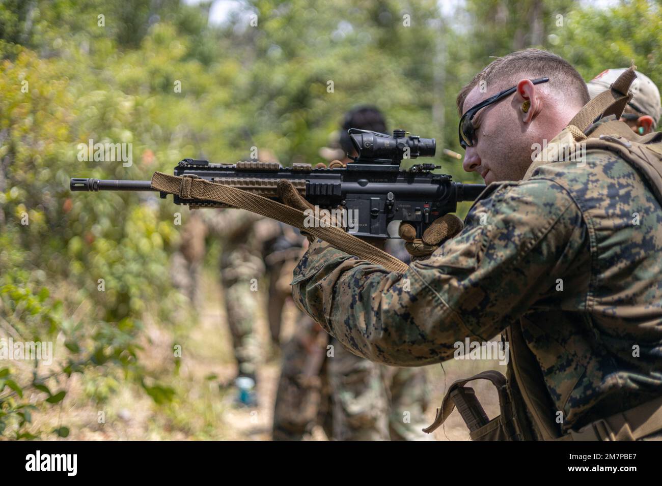 U.S. Marine Corps Staff Sgt. Derrick Beavers, an infantry Marine with ...
