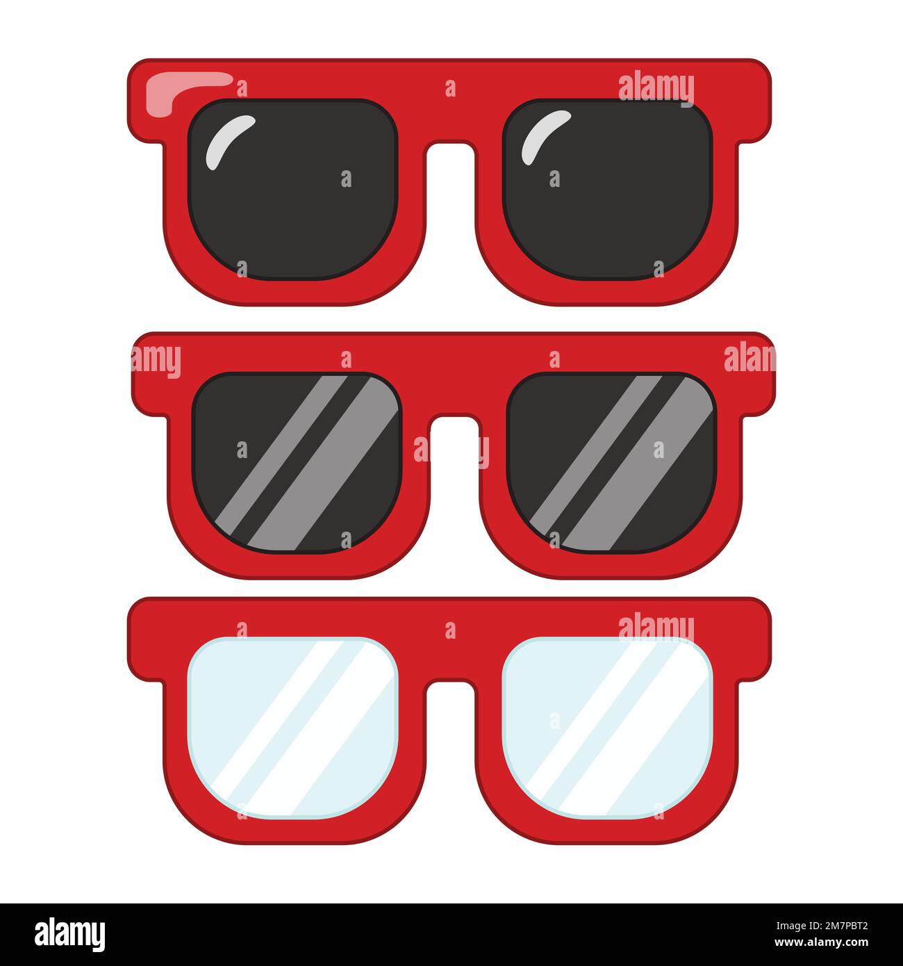 Cartoon sunglasses isolated Cut Out Stock Images & Pictures - Alamy