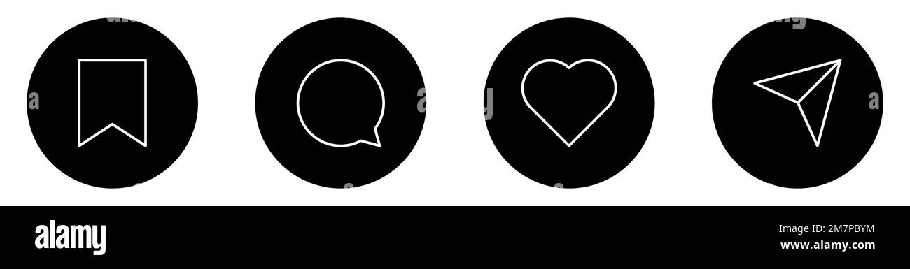Like, Comment, Share and Save Icons. Social Media Buttons Stock Vector ...