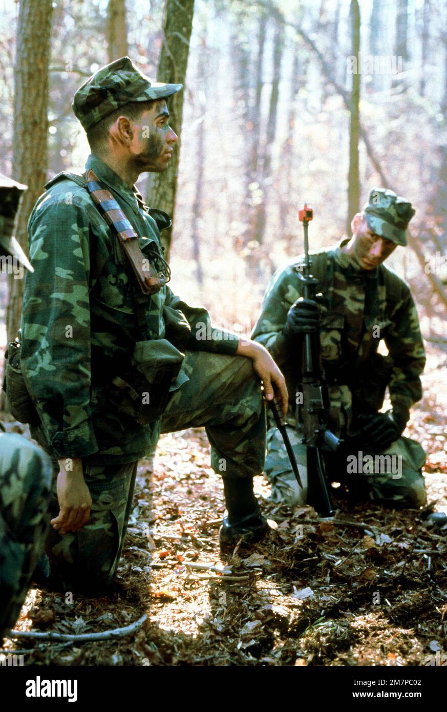 CPL C. Candelario squad leader from the Marine detachment of the USS ...