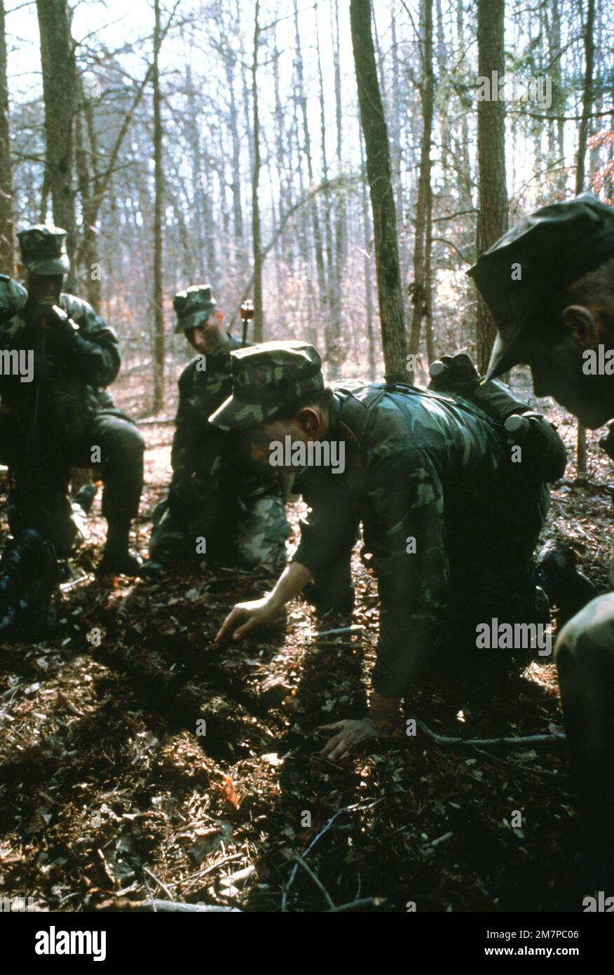 CPL C. Candelario, squad leader from the Marine detachment of the USS ...