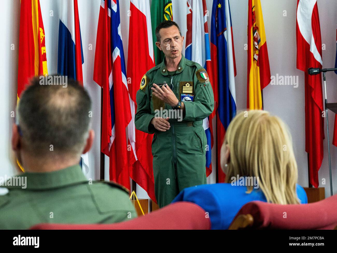 Italian Air Force Col. Roberto Losengo, commander of Task Force Air ...