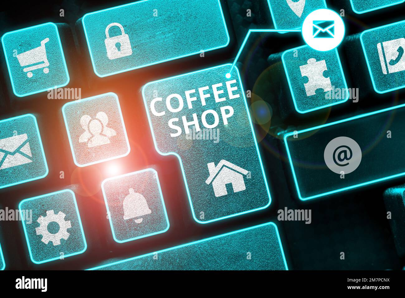 Conceptual display Coffee Shop, Business idea small informal restaurant ...