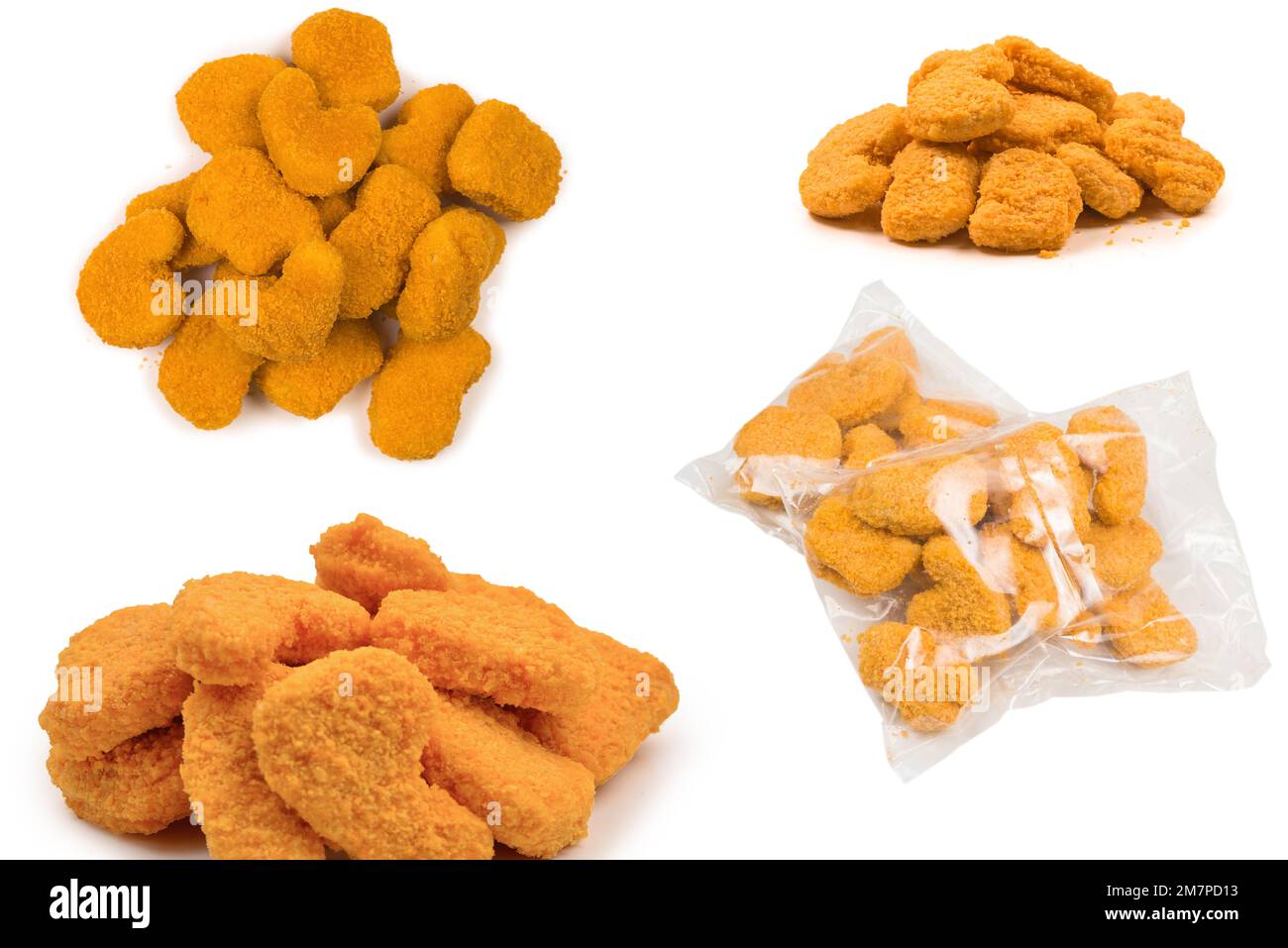 Nuggets isolated on a white background Stock Photo - Alamy