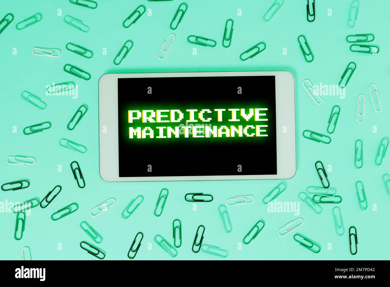 Text caption presenting Predictive Maintenance. Concept meaning Predict ...
