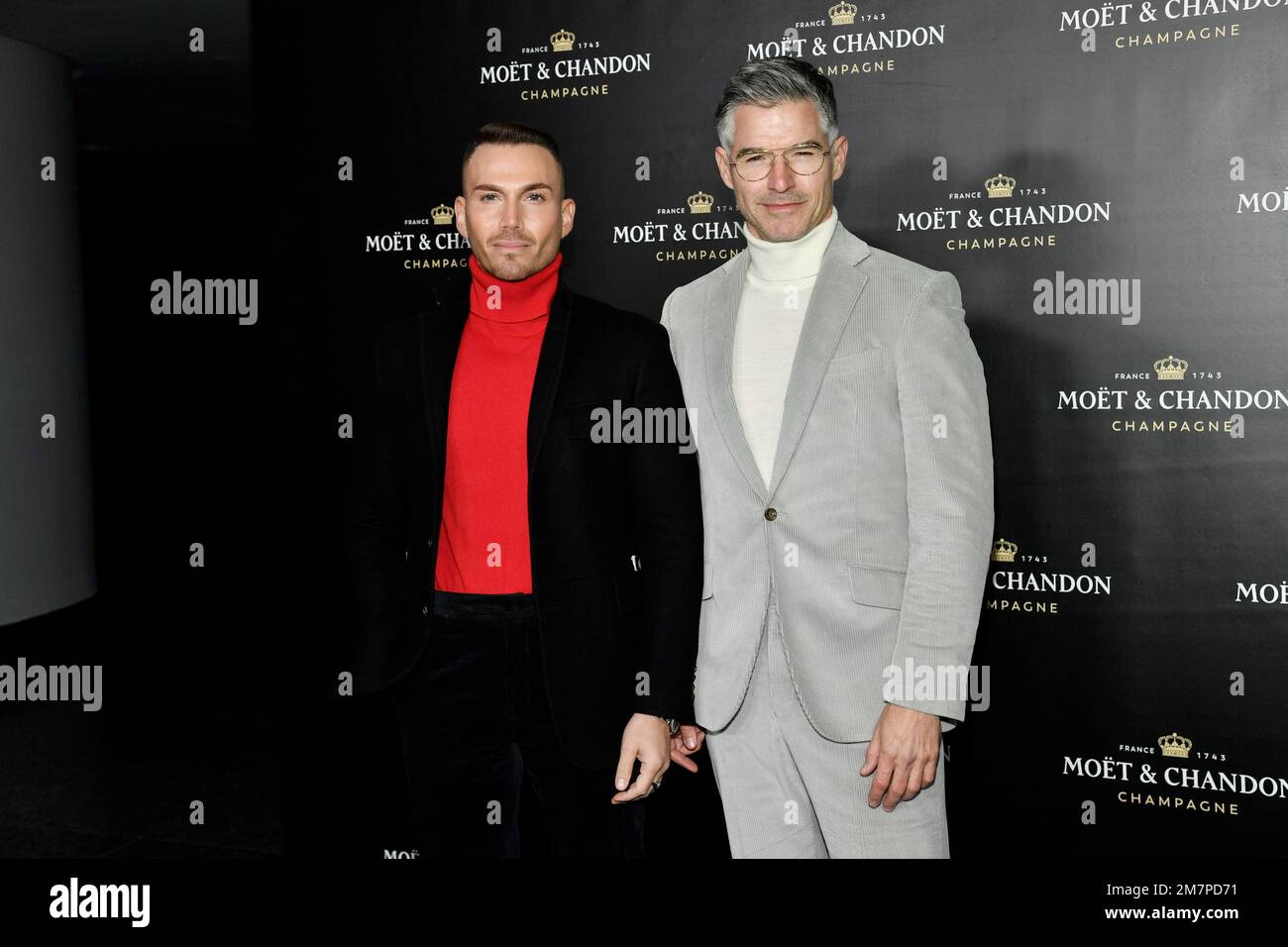James Miller, left, and Eric Rutherford attend the Moet & Chandon ...