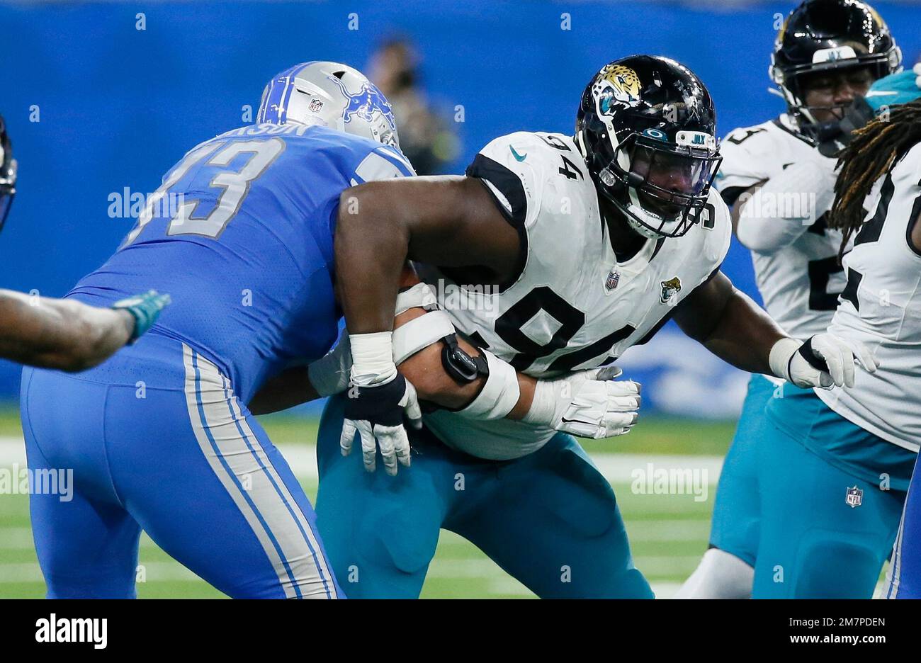 Jacksonville Jaguars defensive tackle Folorunso Fatukasi (94) is ...