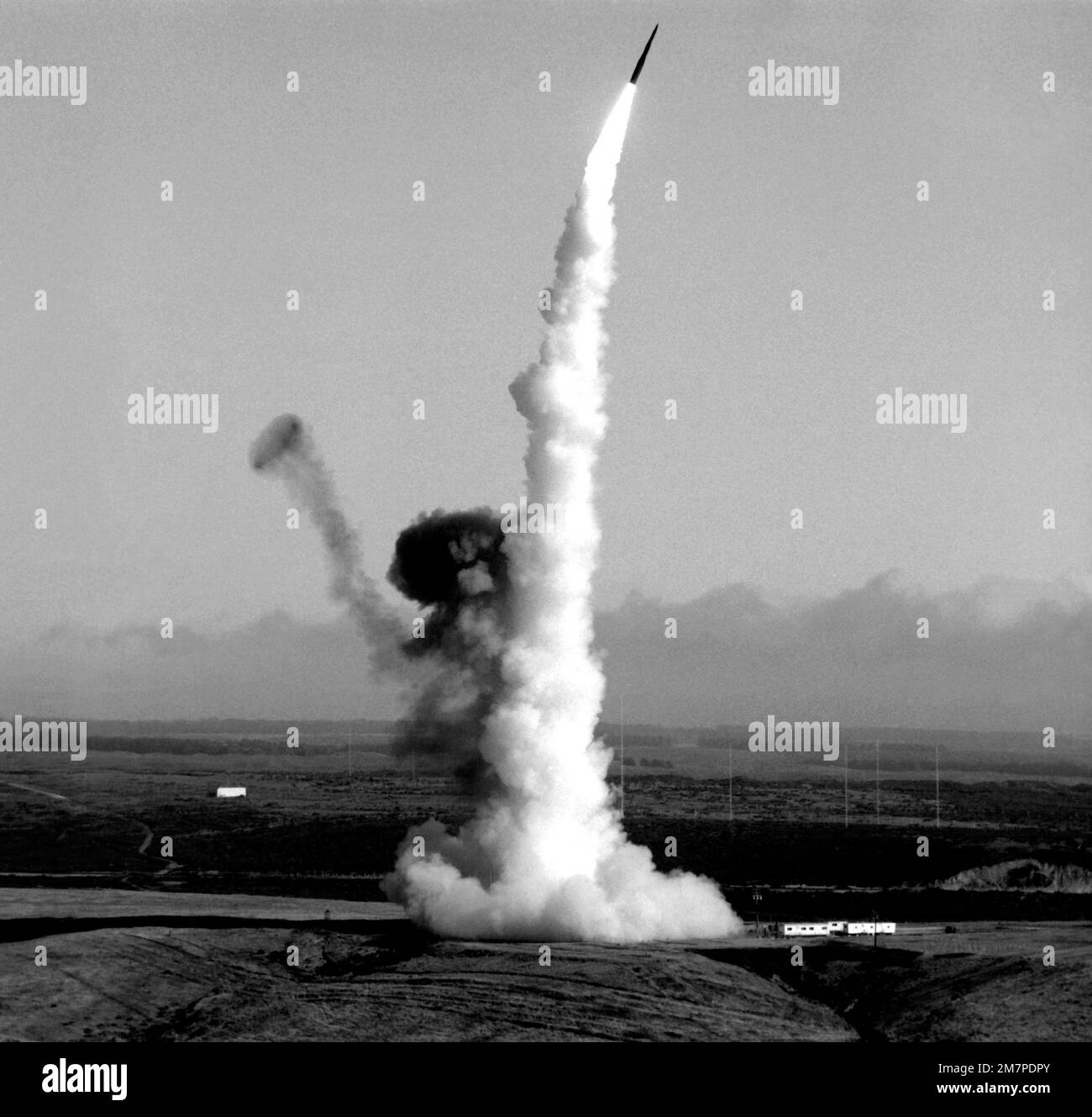 Launch of a Minuteman III intercontinental ballistic missile. Base ...