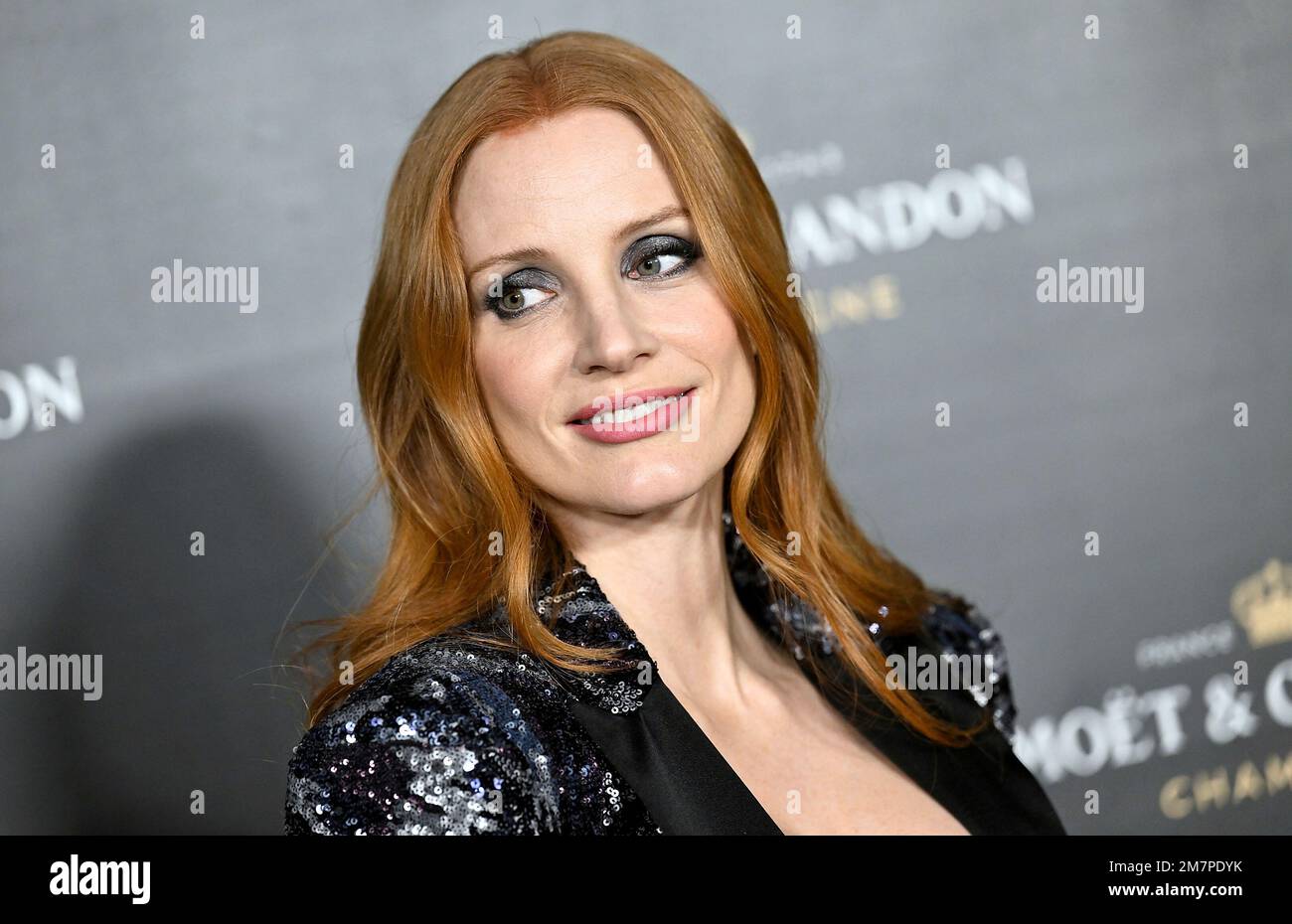 Jessica Chastain attends the Moet & Chandon holiday season celebration ...
