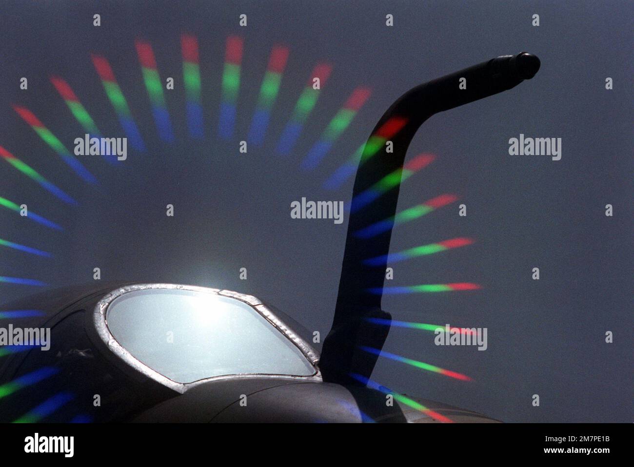 A right front view of canopy and refueling probe of an A-6E Intruder ...