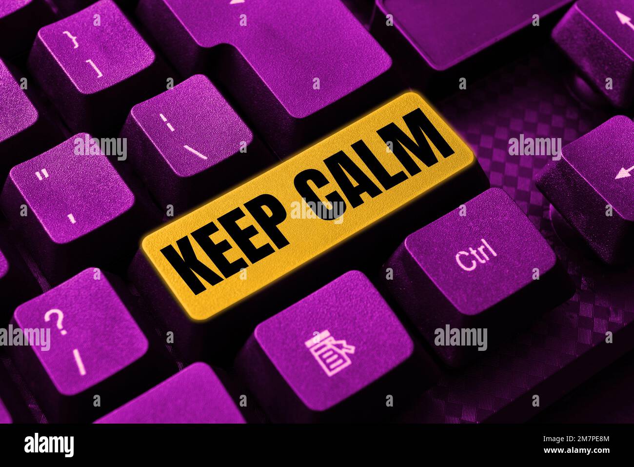 Text caption presenting Keep Calm. Business approach not get ...