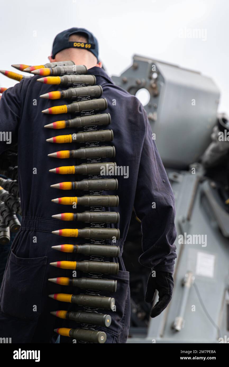 PACIFIC OCEAN (May 11, 2022) Gunner’s Mate 2nd Class Jakob Morgan, from ...
