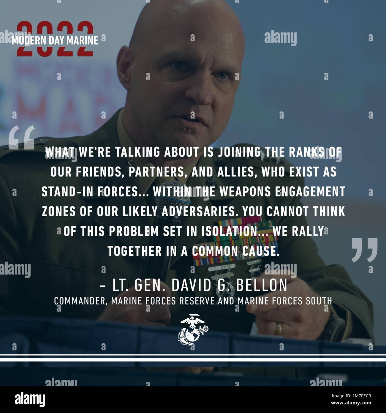 Lieutenant General David G. Bellon, Commander, Marine Forces Reserve ...