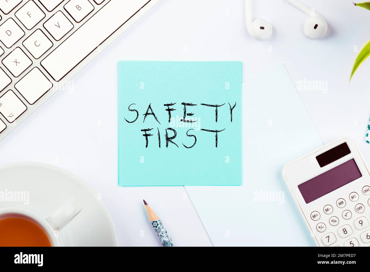 Text showing inspiration Safety First. Business showcase Avoid any ...